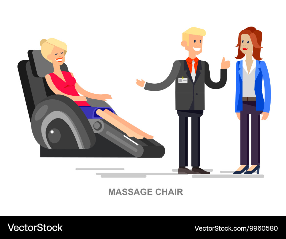 Massage chair detailed Royalty Free Vector Image
