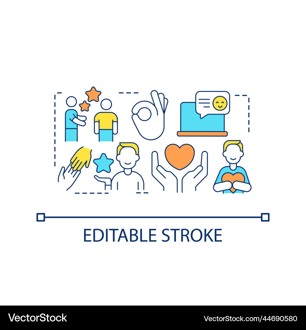 Social media engagement concept icon Royalty Free Vector