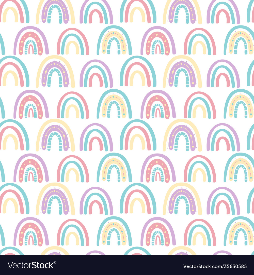 Abstract rainbow seamless pattern Royalty Free Vector Image
