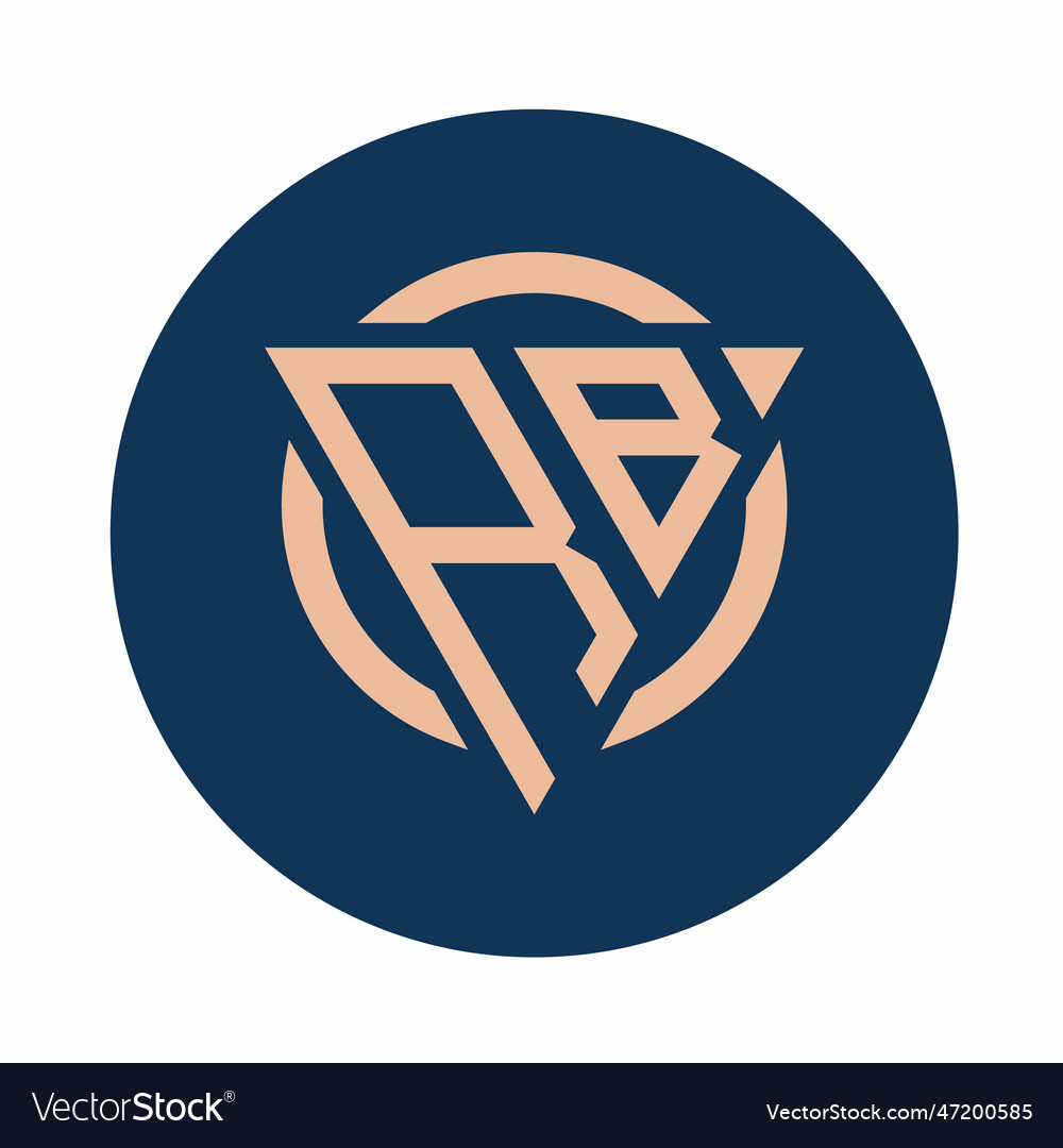Creative simple initial monogram rb logo designs Vector Image