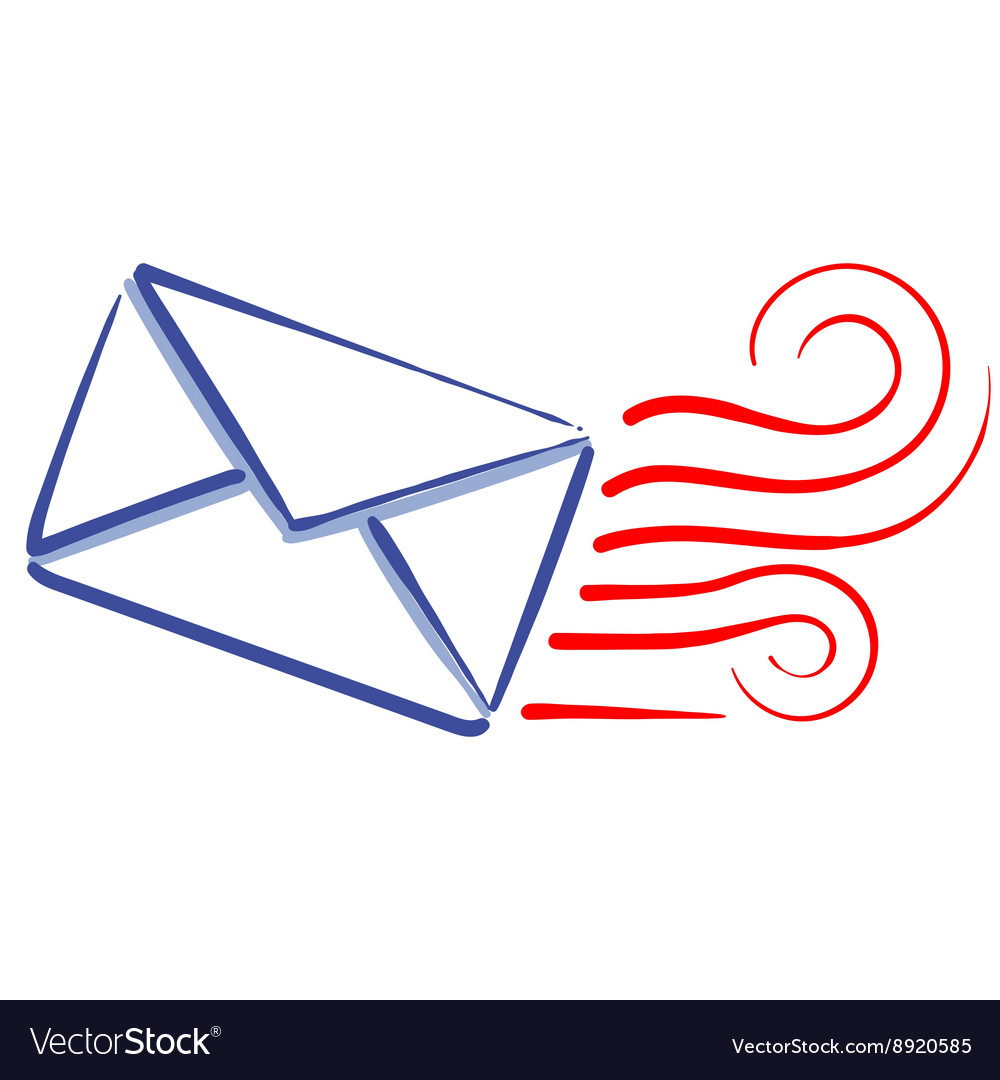 Express mail message Royalty Free Vector Image