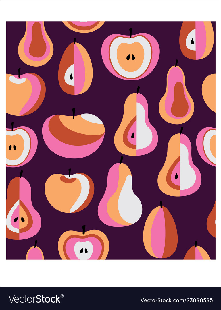 Fruit pattern abstract design Royalty Free Vector Image