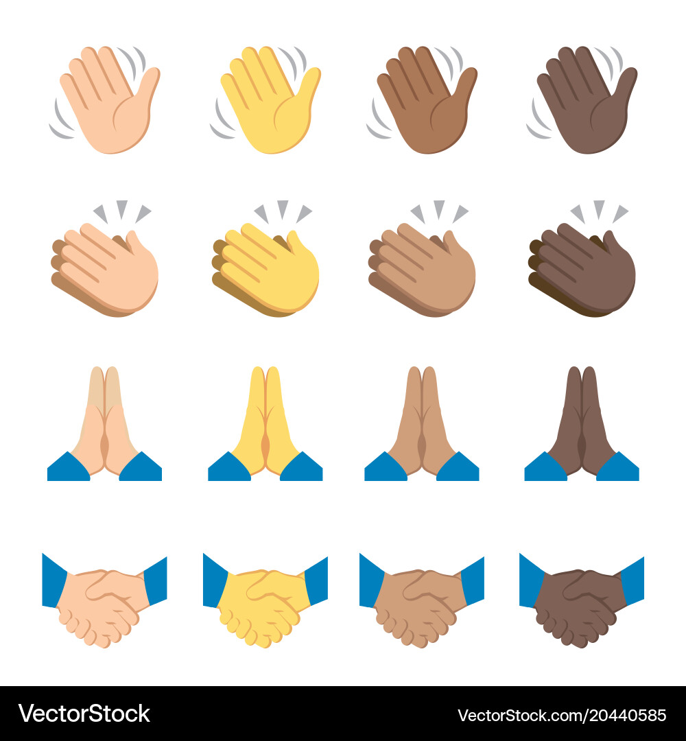 Hands fingers signals over white background Vector Image