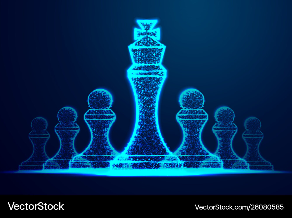 Leader success concept queen chess figure Vector Image