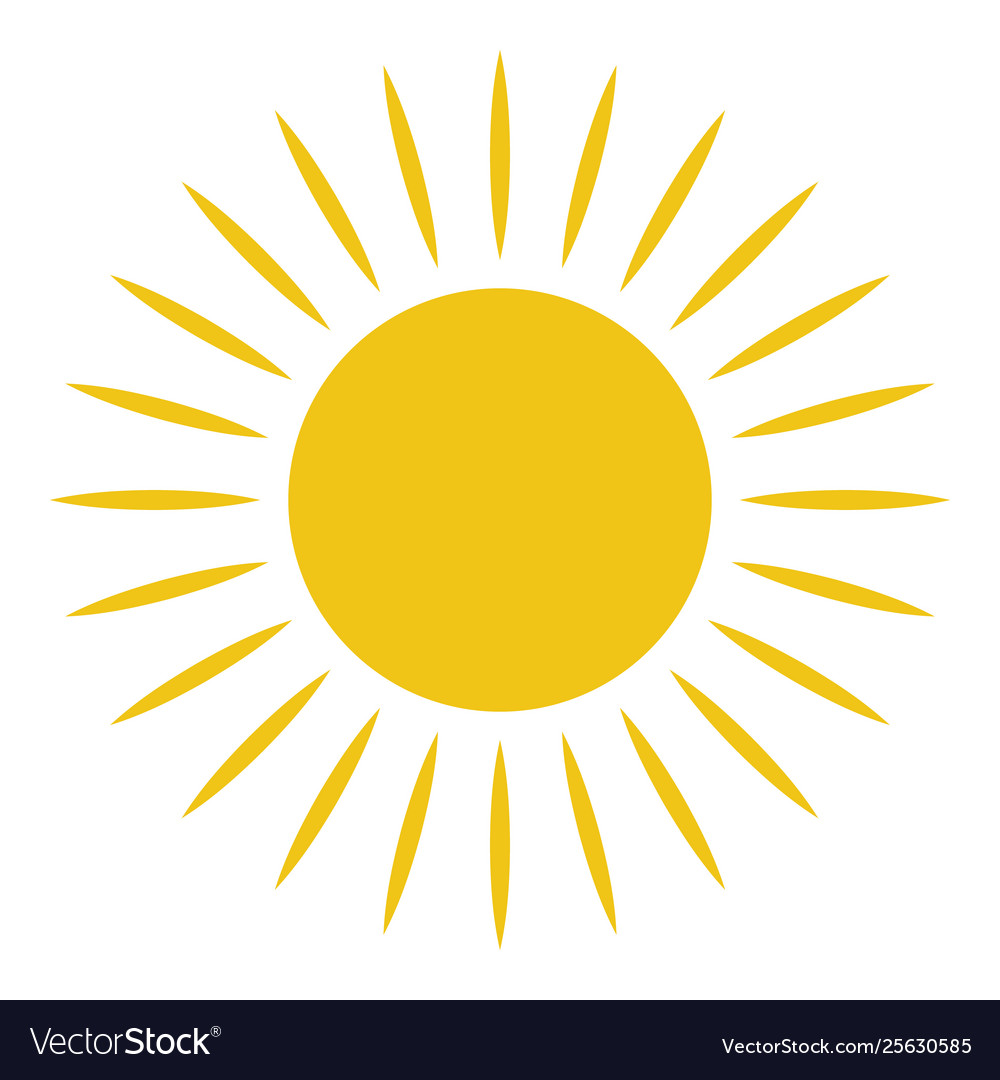 Simple sun Royalty Free Vector Image - VectorStock