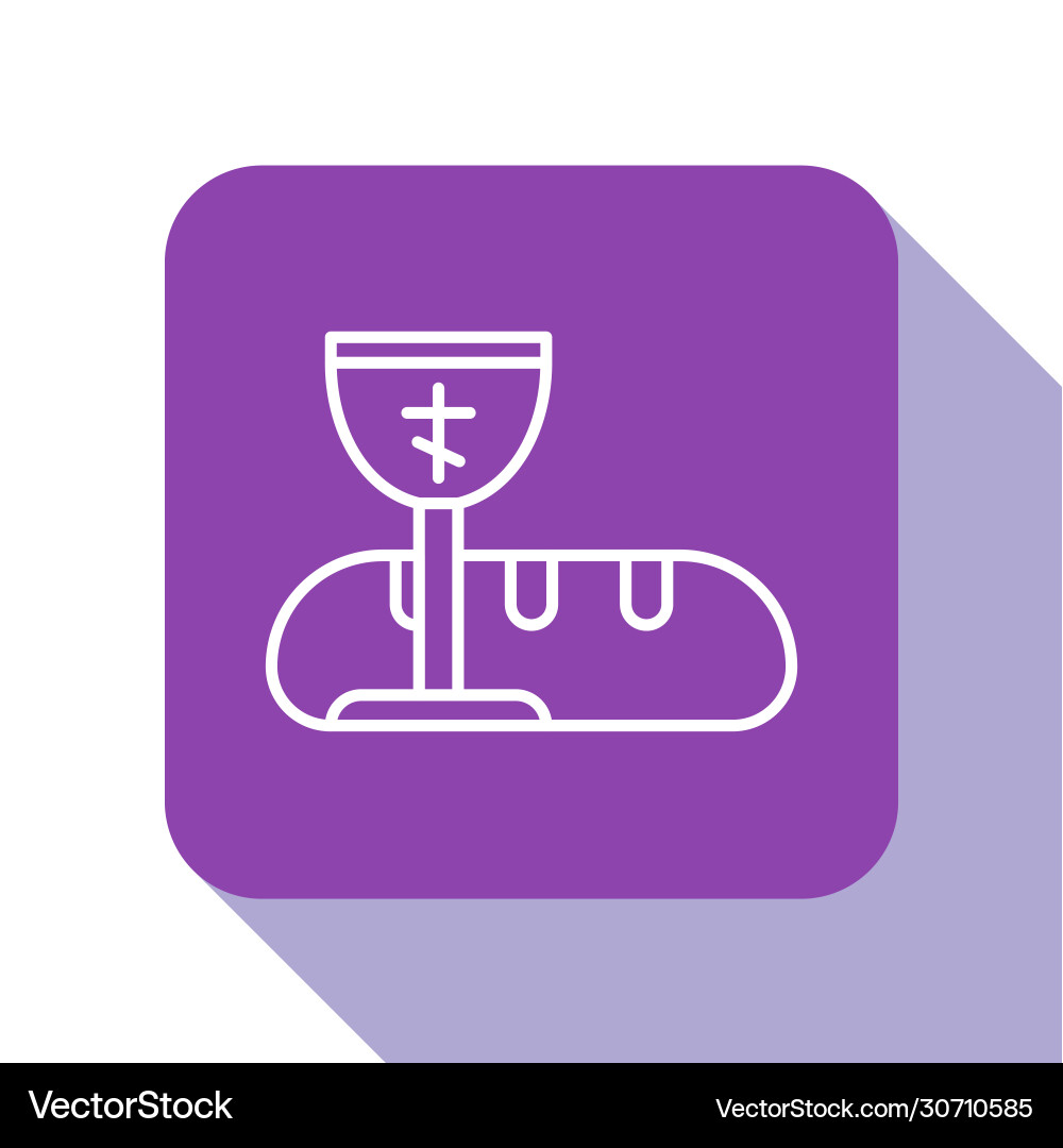 White line first communion symbols for a nice Vector Image