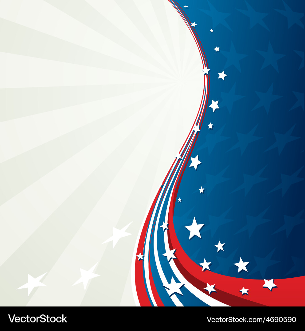 American Flag patriotic background Royalty Free Vector Image