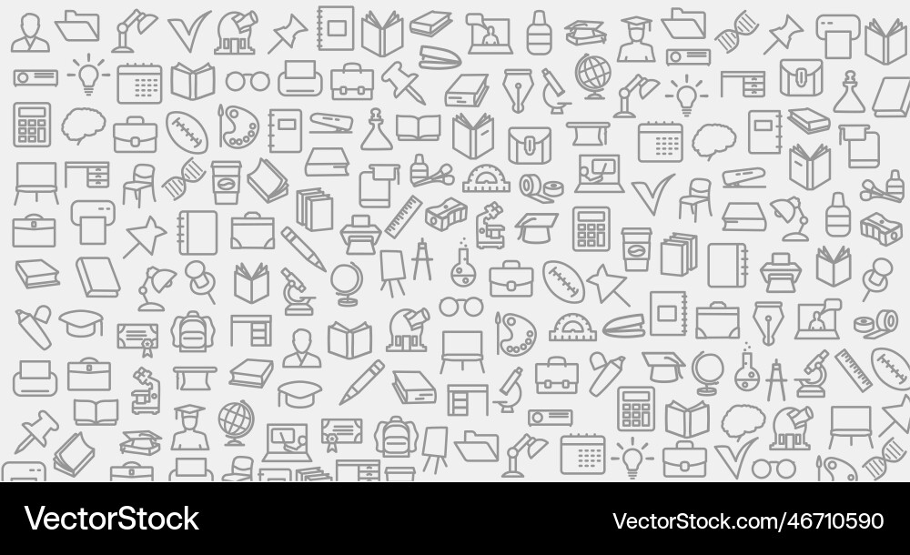 Background with education icons icon Royalty Free Vector
