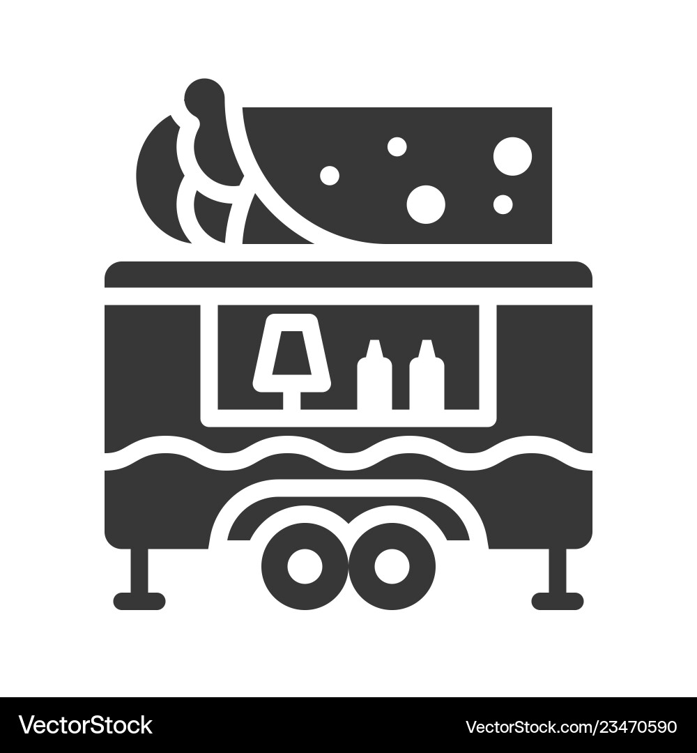 Burrito truck food solid style icon Royalty Free Vector