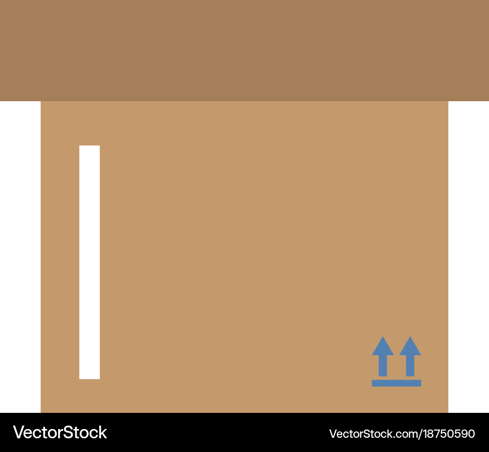 Carton box isolated icon Royalty Free Vector Image