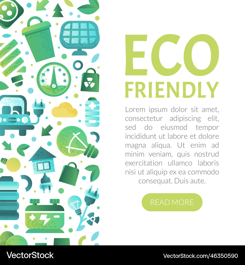 Eco friendly landing page template ecology Vector Image