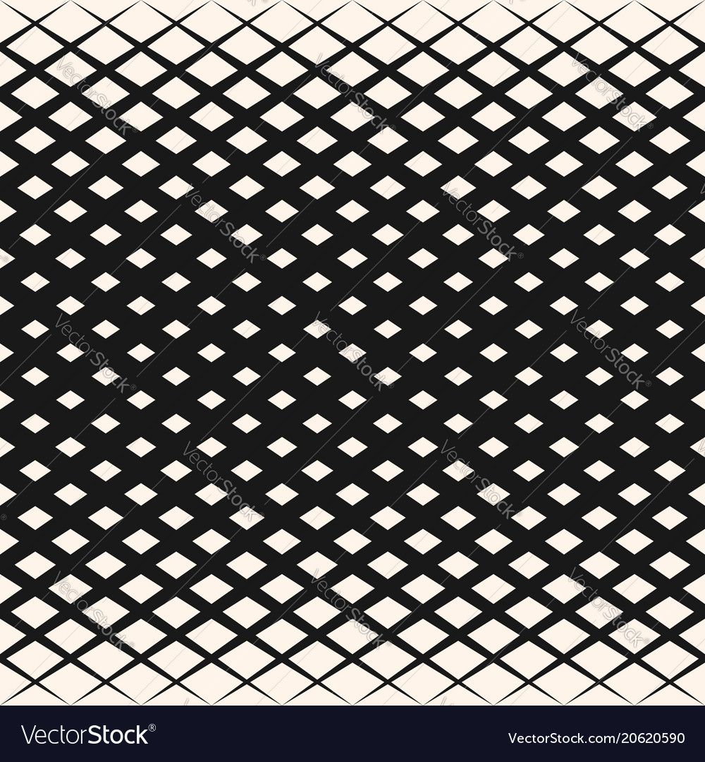 Halftone geometric pattern with rhombuses diamond Vector Image