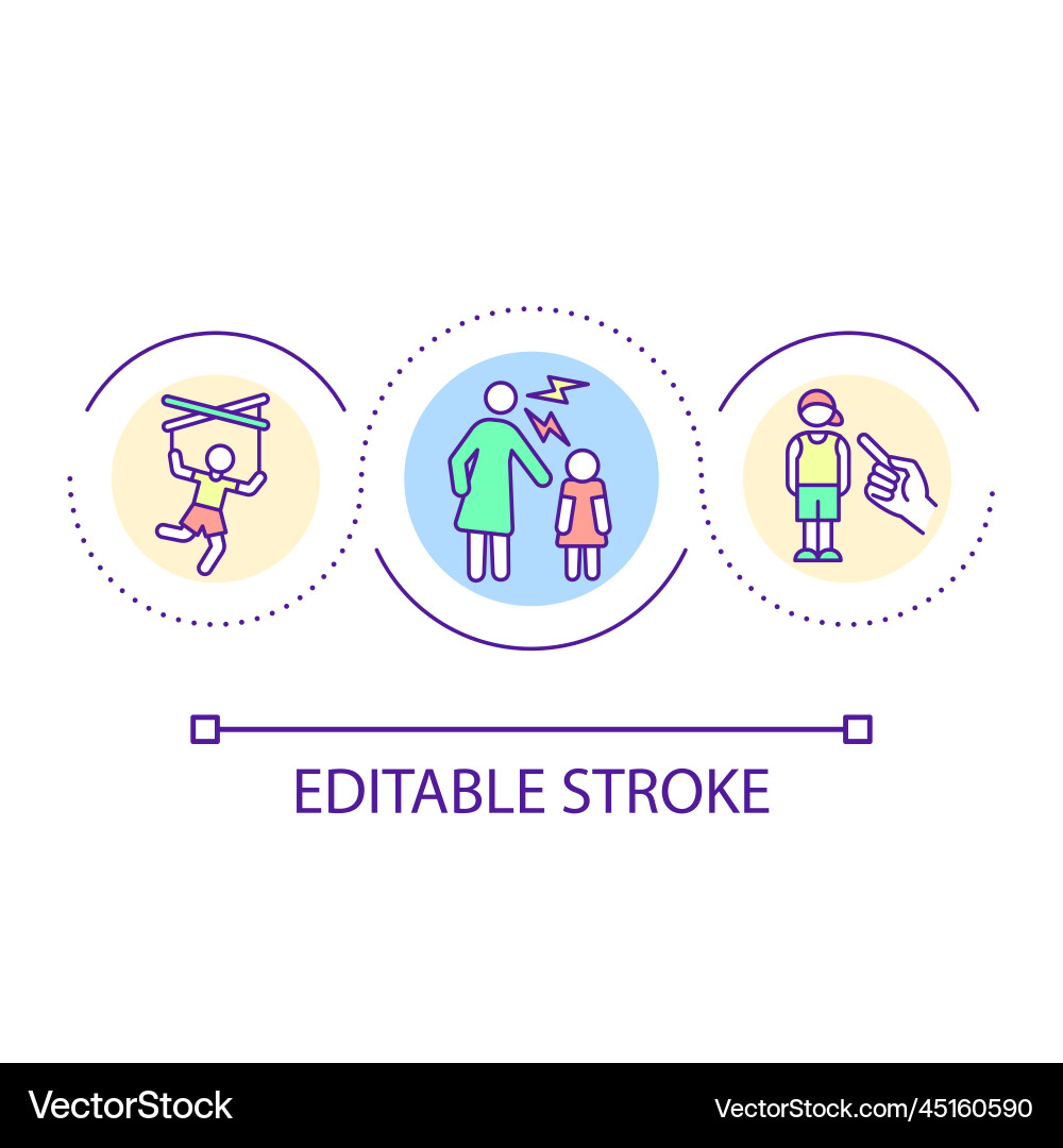 Parental manipulation of child loop concept icon Vector Image