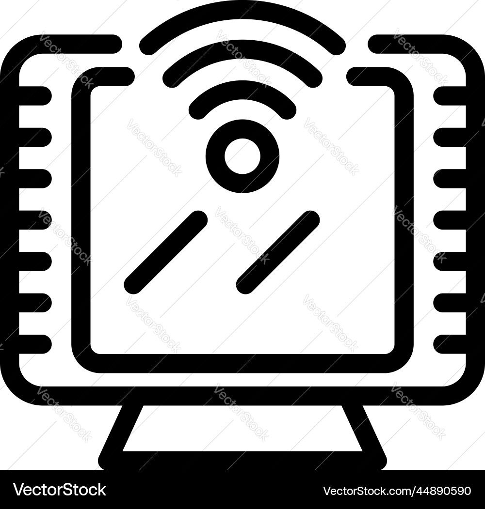 Wifi tv icon outline smart remote control Vector Image