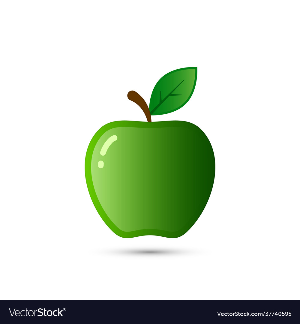 Apple isolated on white background Royalty Free Vector Image