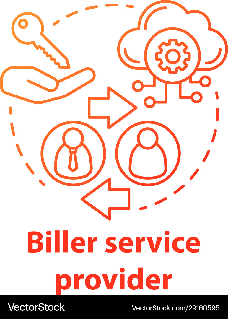 Biller service provider concept icon billing idea Vector Image