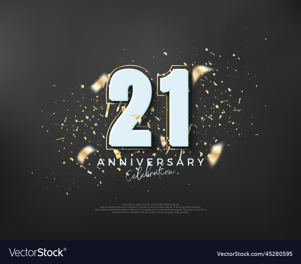 Bold number 21 premium design for 21st Royalty Free Vector Bold number 21 premium design for 21st Royalty Free Vector