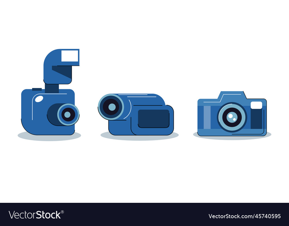 Camera element isolated Royalty Free Vector Image