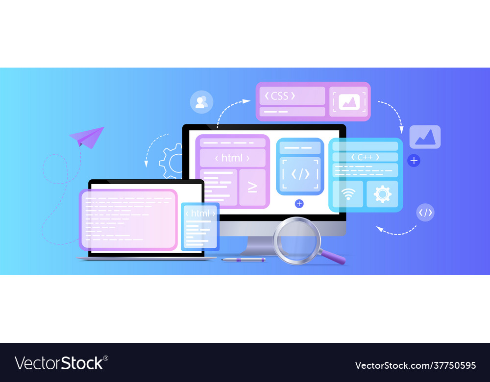 Concept web design website page development Vector Image