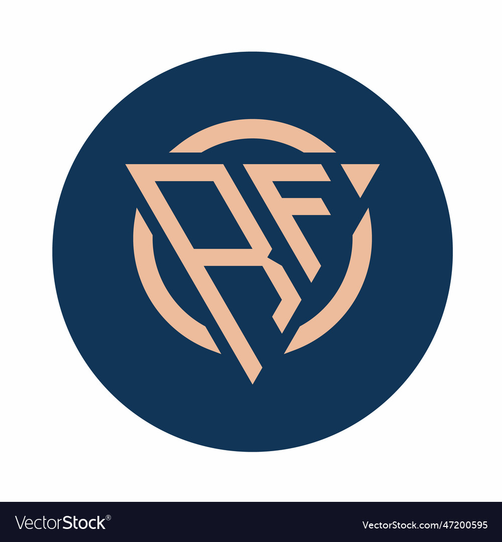 Creative simple initial monogram rf logo designs Vector Image