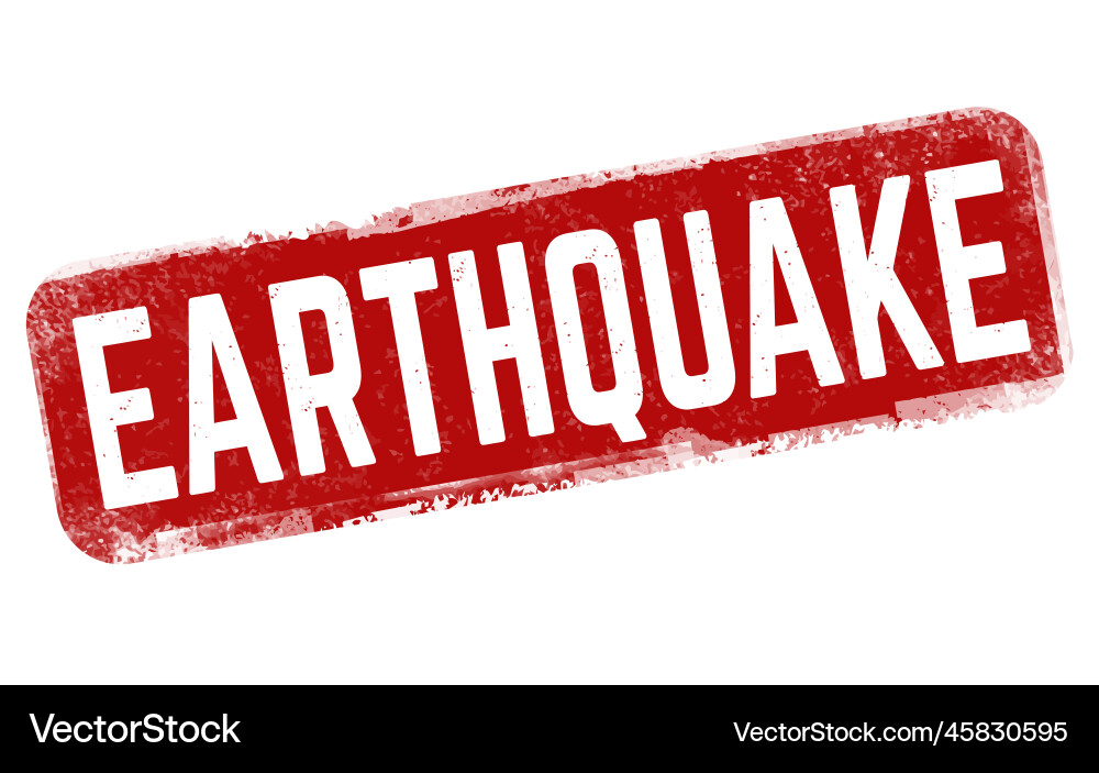 Earthquake grunge rubber stamp Royalty Free Vector Image