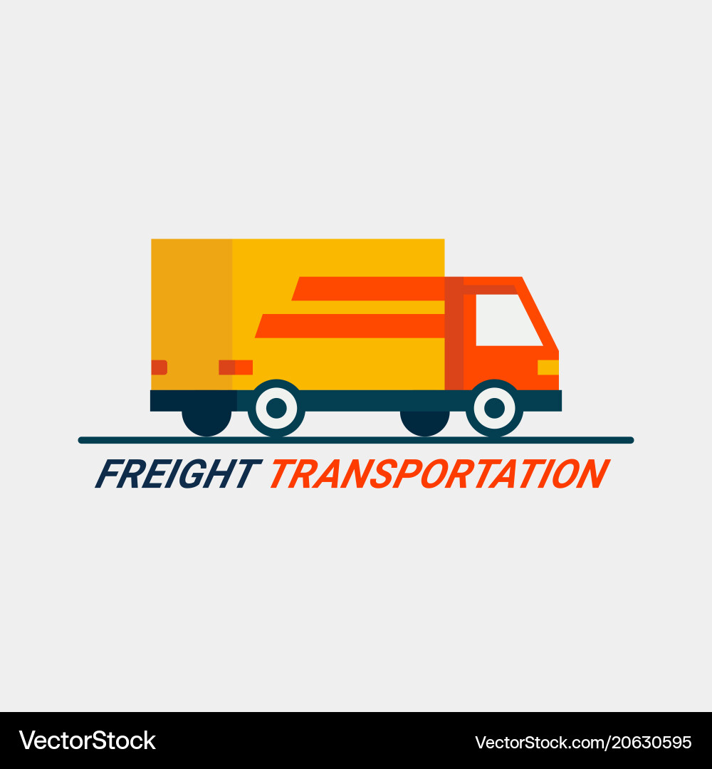 Freight transportation concept cargo logistic Vector Image