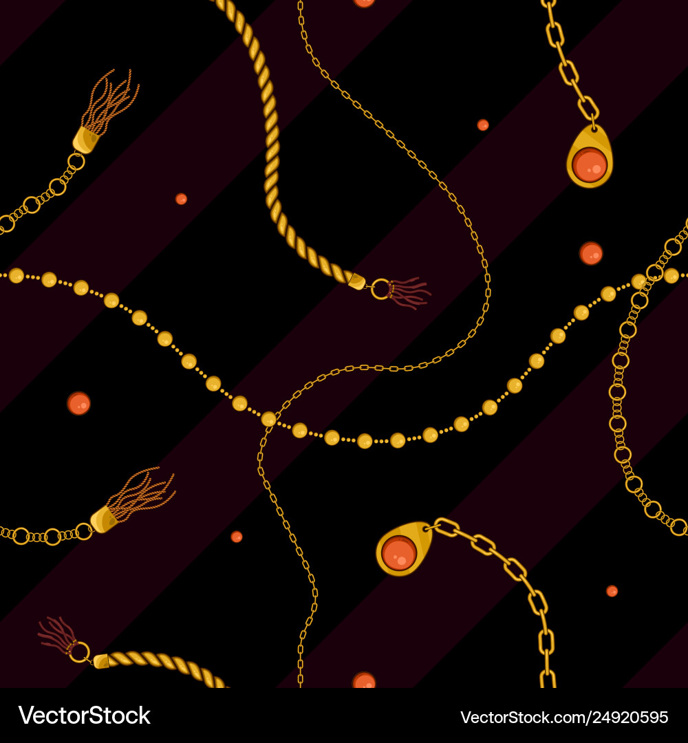 Gold jewelry accessories Royalty Free Vector Image