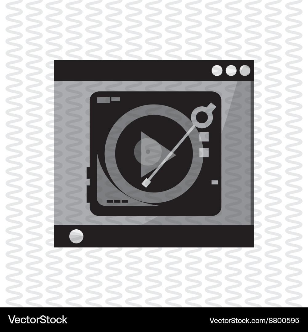 Music icon retro concept flat Royalty Free Vector Image