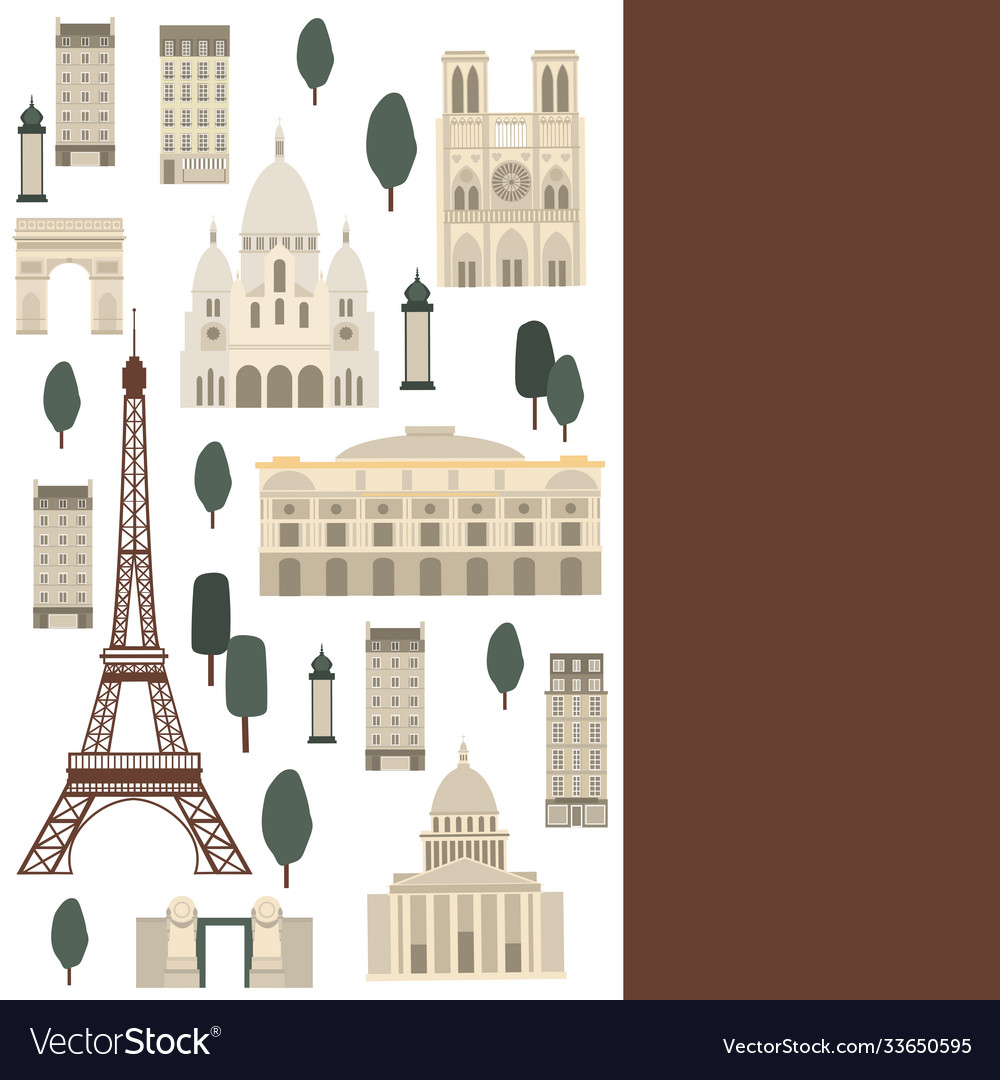 Paris background Royalty Free Vector Image - VectorStock