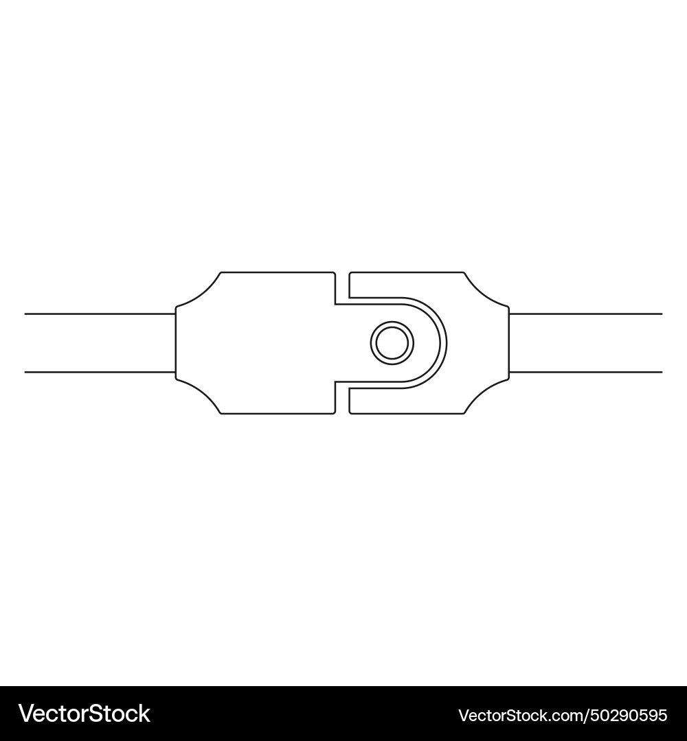 Propeller shafts and universal joints icon Vector Image