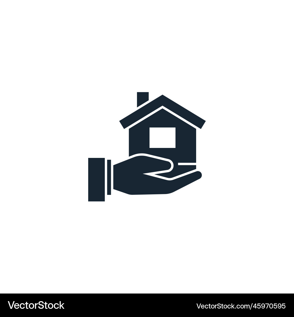 Real estate service creative icon filled from Vector Image