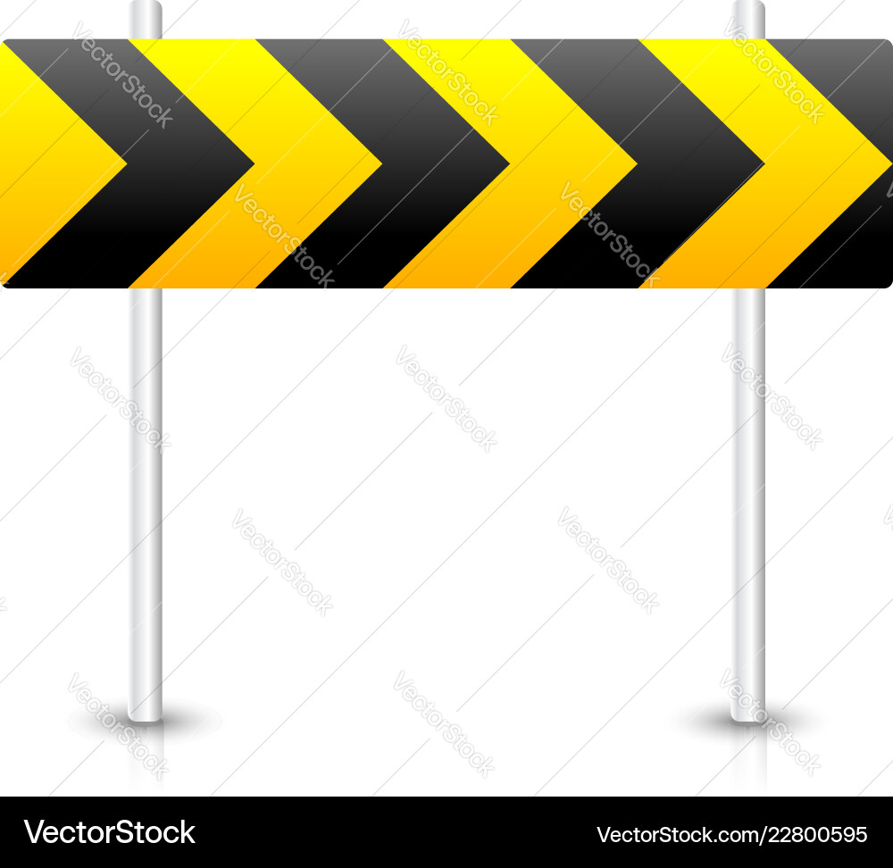 Road construction road sign roadblock bypass Vector Image