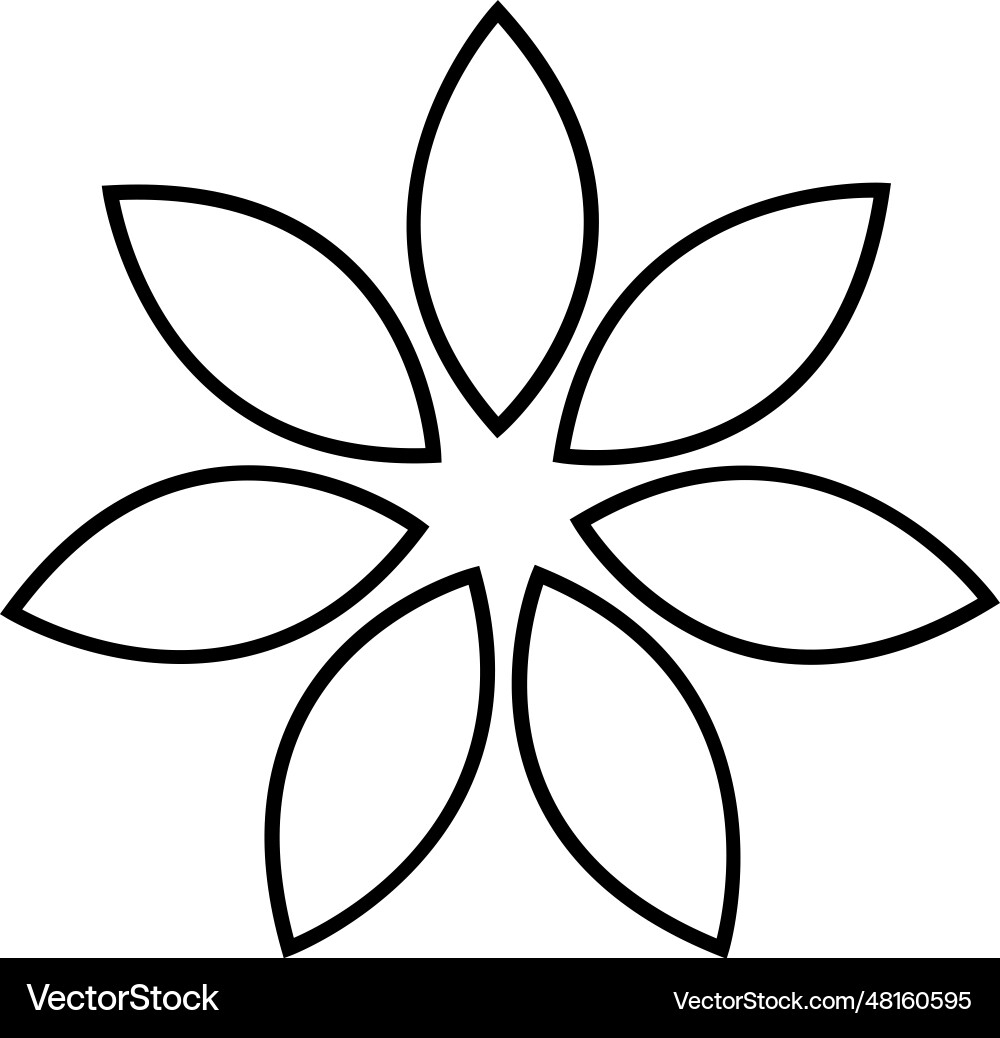 Spring flower line isolated and in white Vector Image