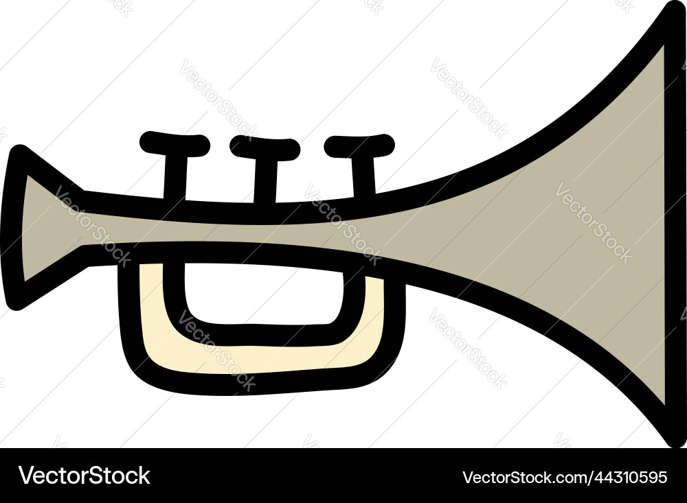 Trumpet instrument on a white background Vector Image