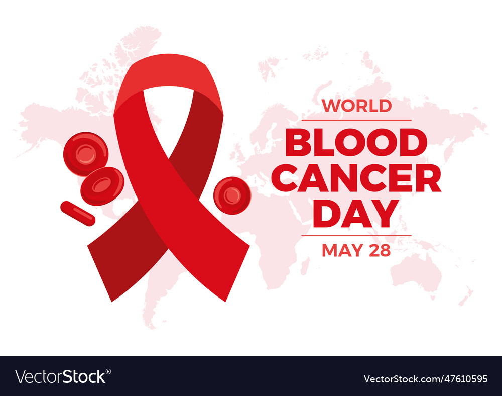 World blood cancer day poster Royalty Free Vector Image
