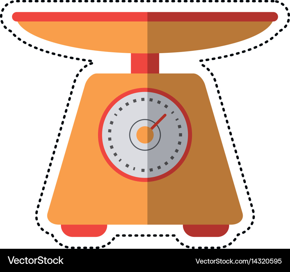 Yellow scale food tool healthy Royalty Free Vector Image