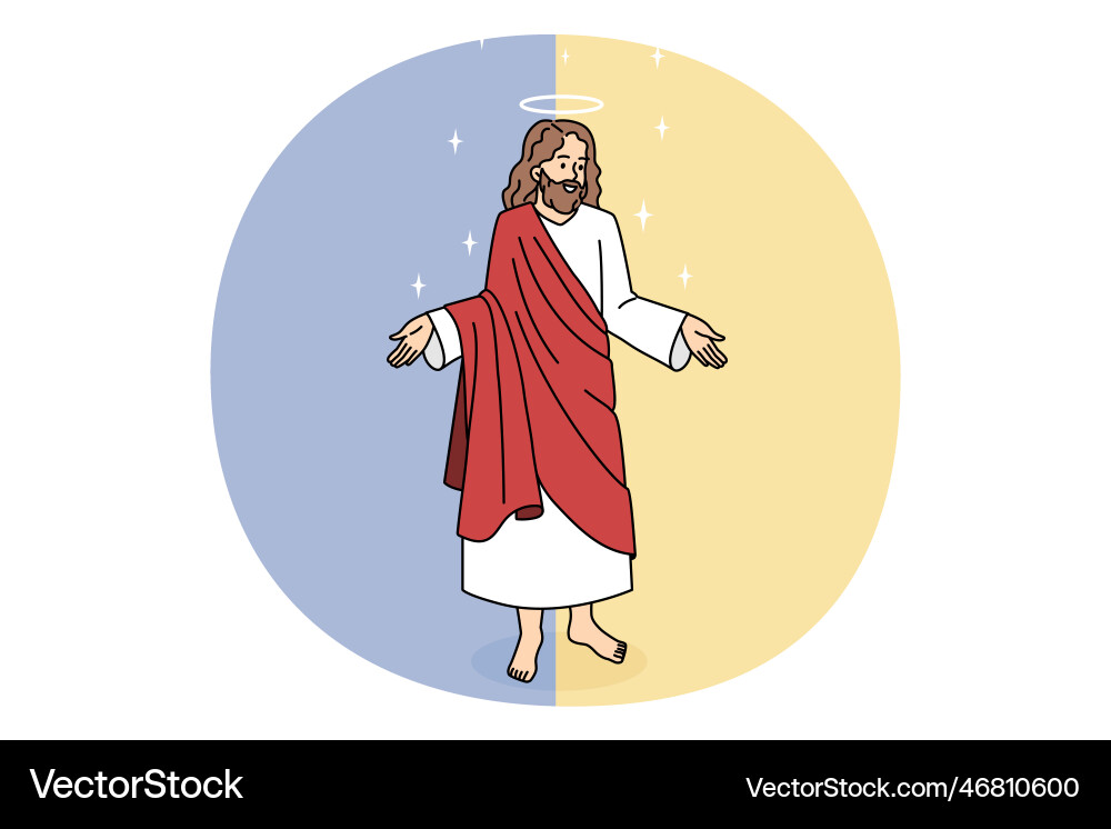 Bible and jesus christ concept Royalty Free Vector Image
