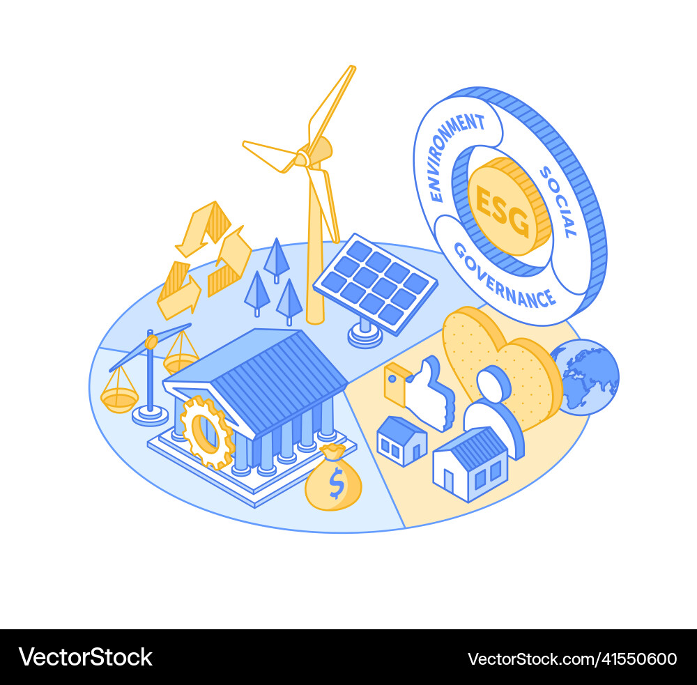 Concept of esg Royalty Free Vector Image - VectorStock