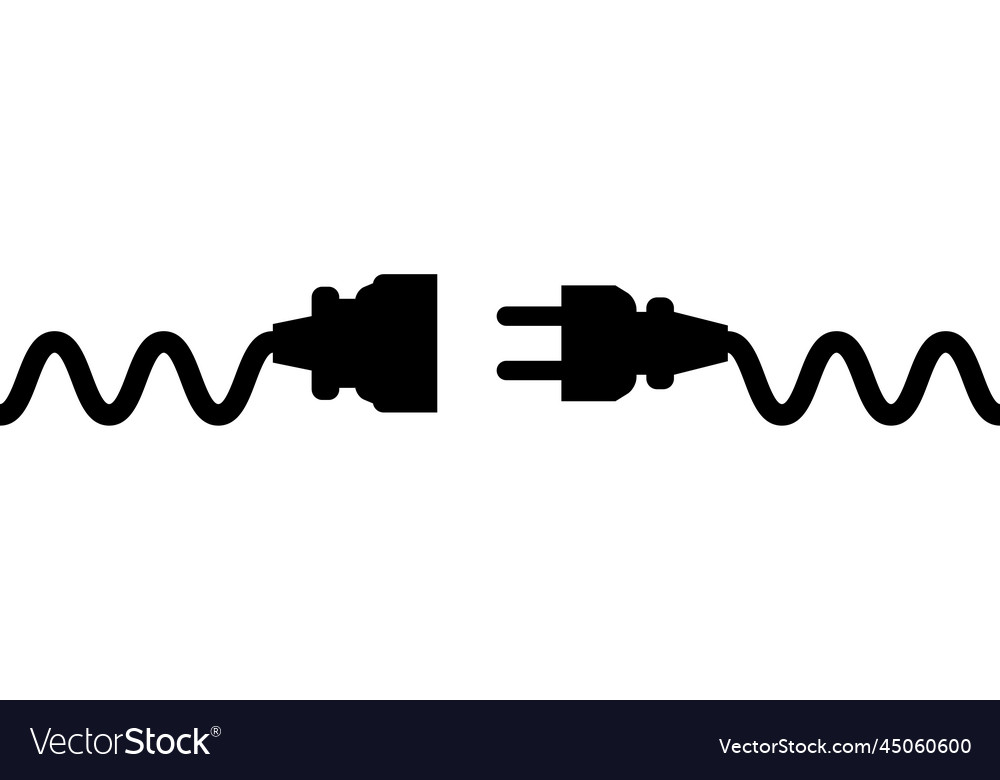 Electric plug connect concept socket get Vector Image