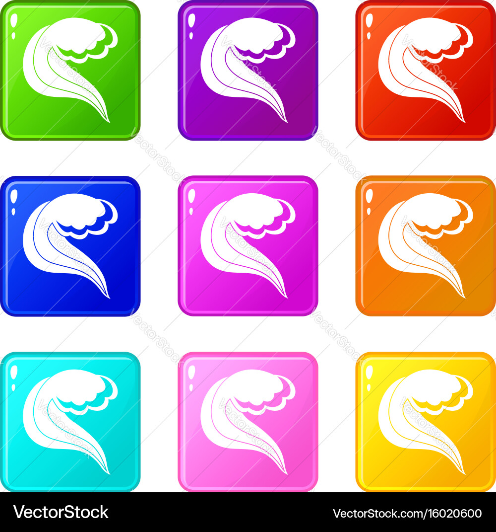 Ocean or sea wave set 9 Royalty Free Vector Image