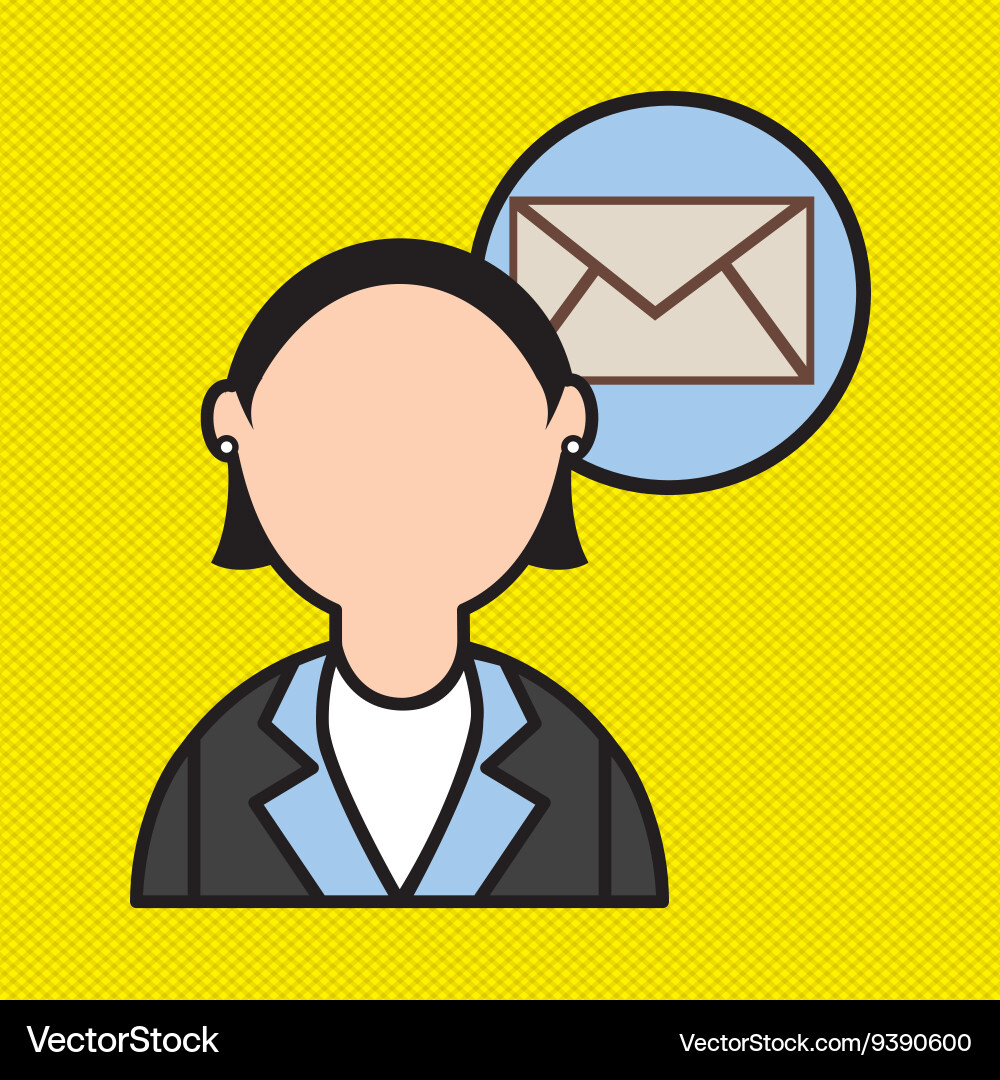 Person and letter design Royalty Free Vector Image