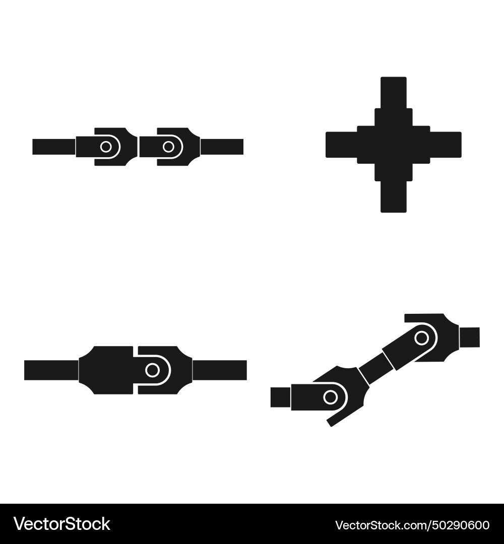 Propeller shafts and universal joints icon Vector Image