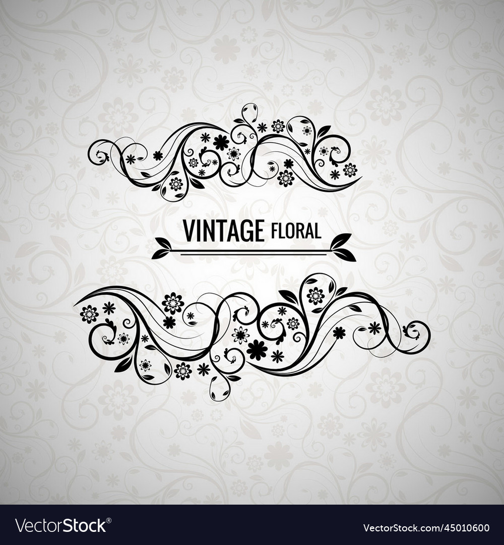 Vintage floral background design Royalty Free Vector Image