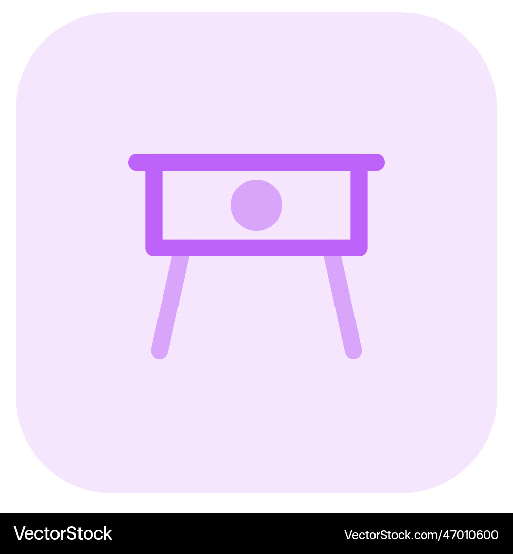 Wooden bedside table for the master bedroom Vector Image