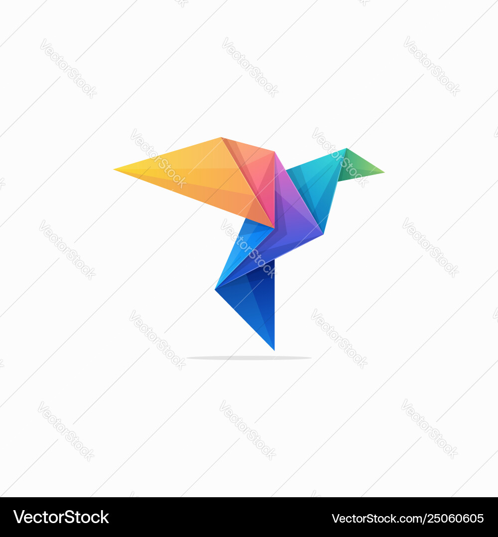 Abstract paper pigeon concept design Royalty Free Vector