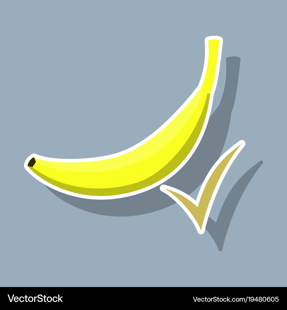 Color banana fruit icon modern simple flat Vector Image