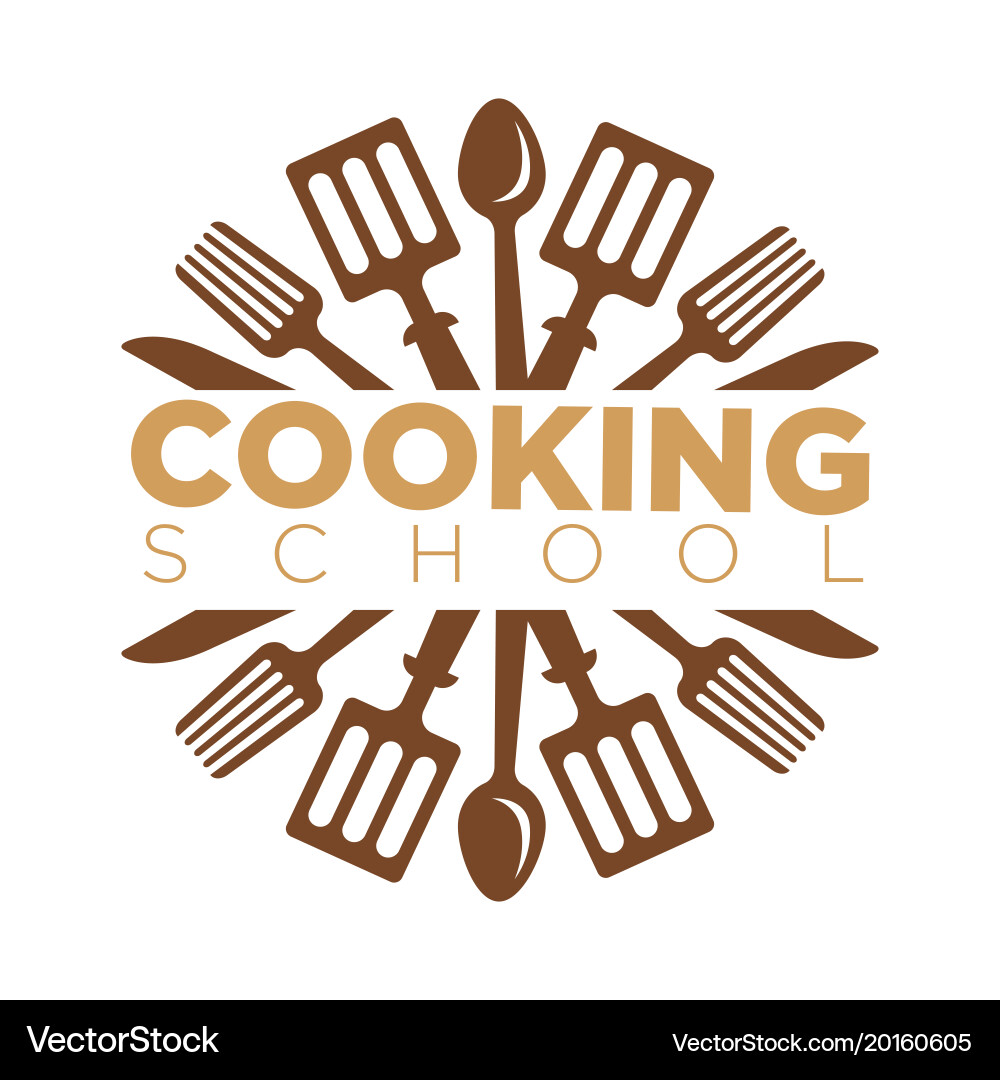 Cooking school class icon template of cook Vector Image