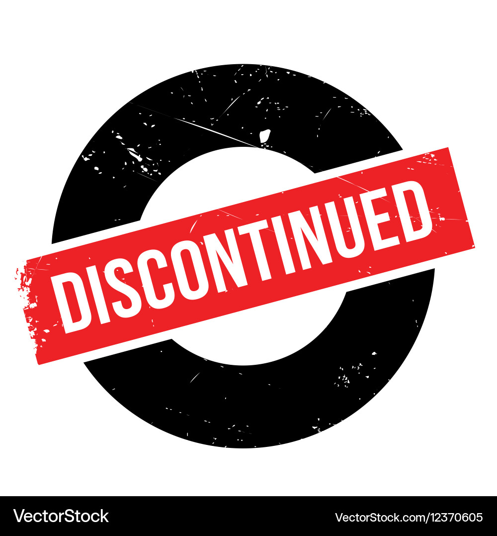 Discontinued stamp rubber grunge Royalty Free Vector Image