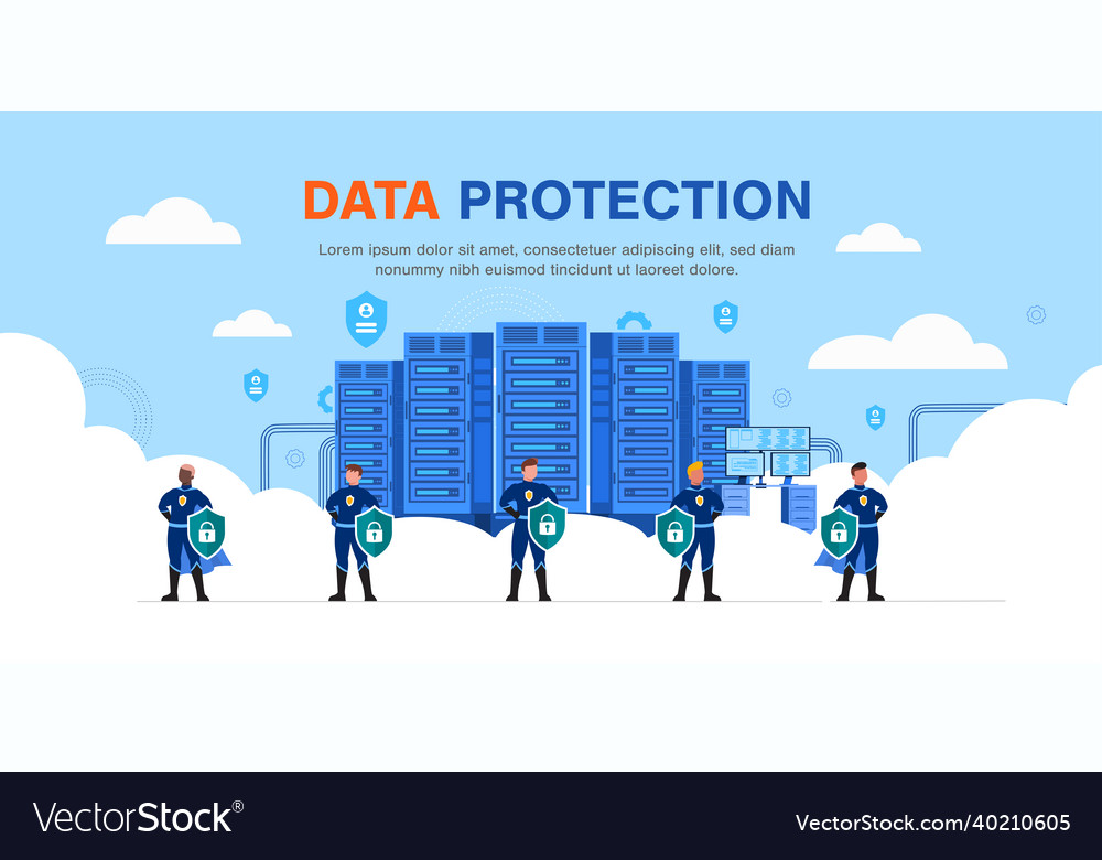 Global data security personal data security cyber Vector Image
