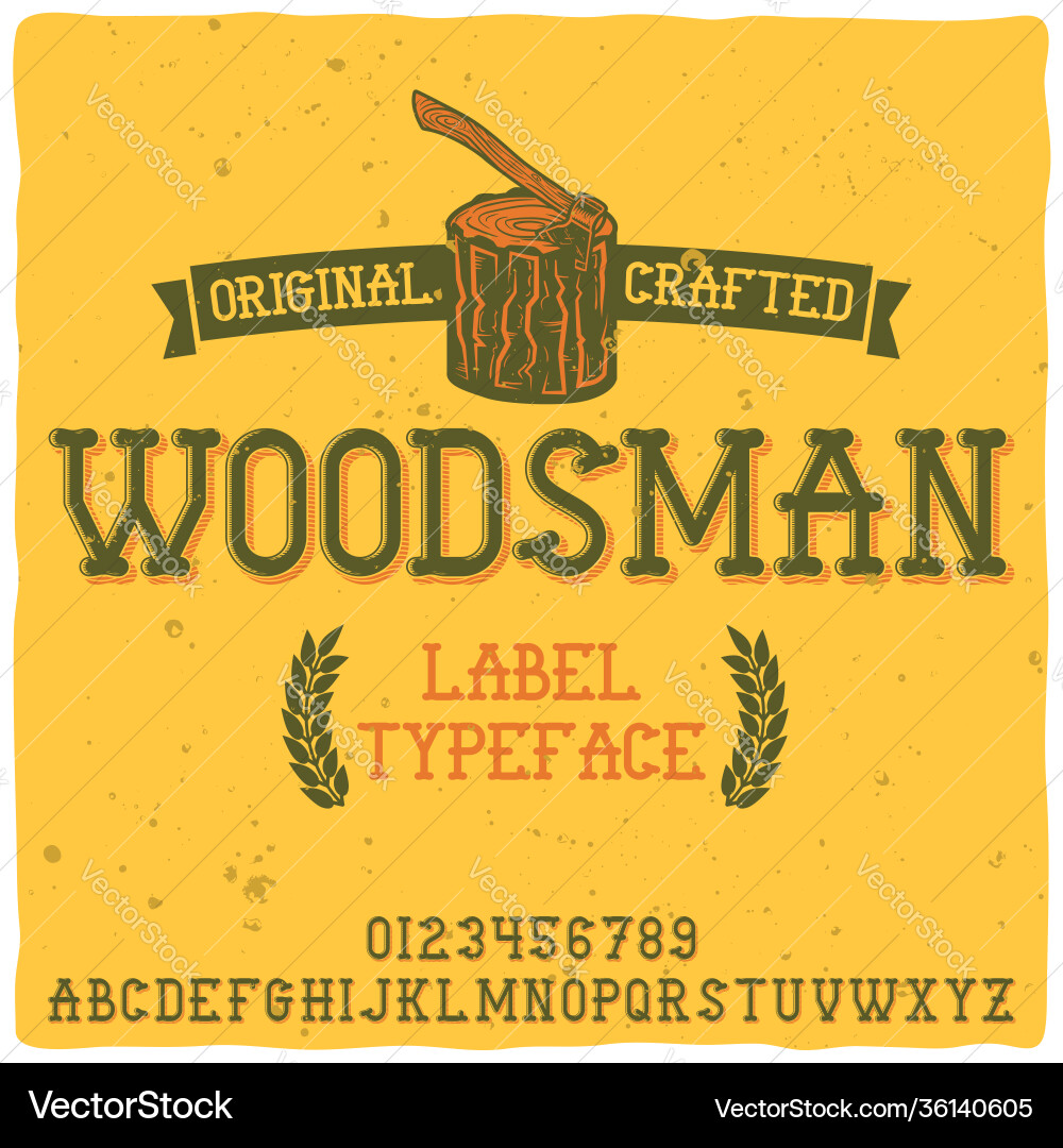 Good handcrafted font for any label design Vector Image